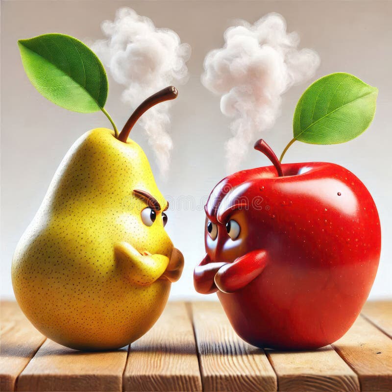 Apple Pear Angry Expressions Stock Photos - Free & Royalty-Free Stock ...