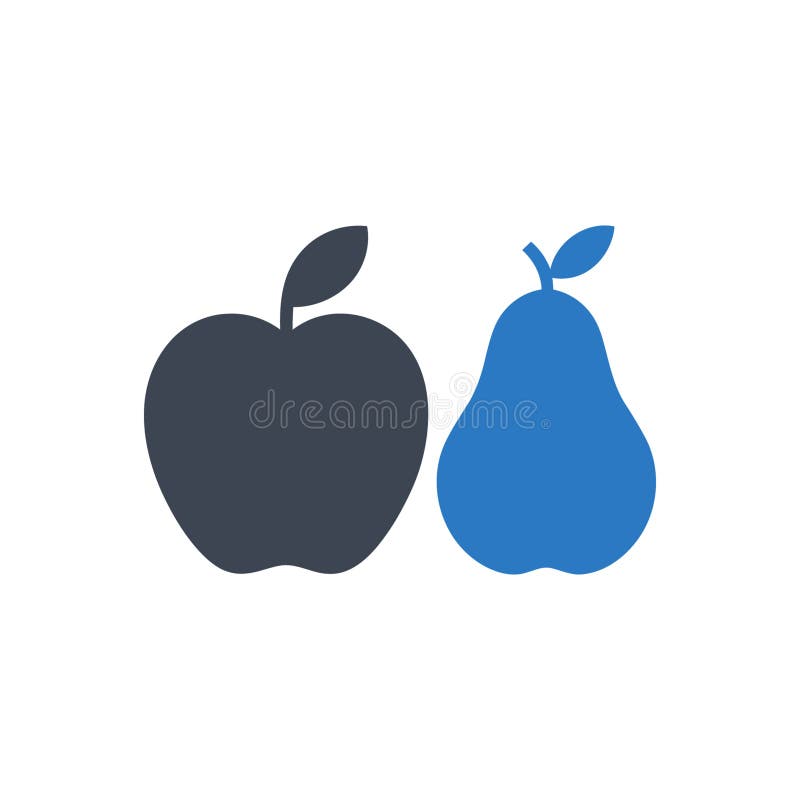 Apple and Pear Icon stock vector. Illustration of apple - 361702521