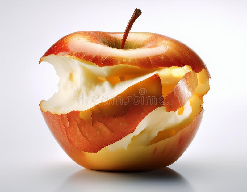 Apple Peel Isolated White Background Stock Illustration - Illustration ...