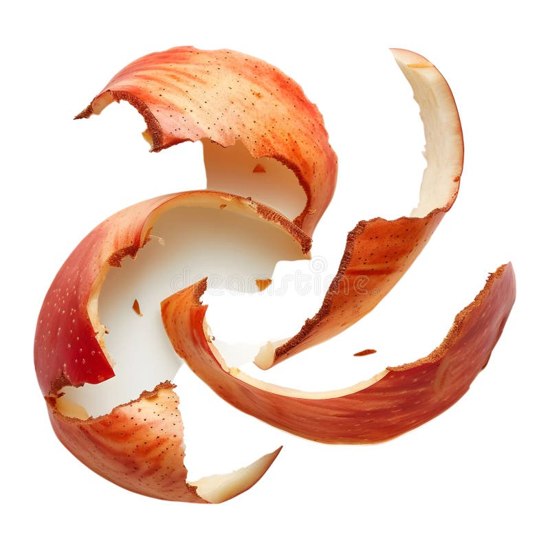 Apple Peel on Transparent Background - Ai Generated Stock Illustration ...