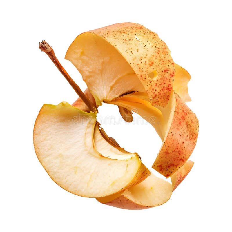 Apple Peel on Transparent Background - Ai Generated Stock Illustration ...