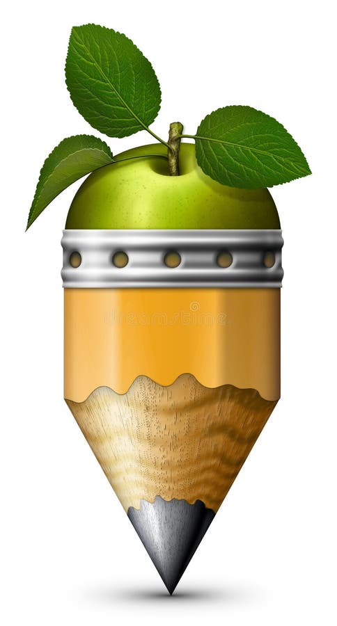Apple Pencil stock illustration. Illustration of food - 44680466