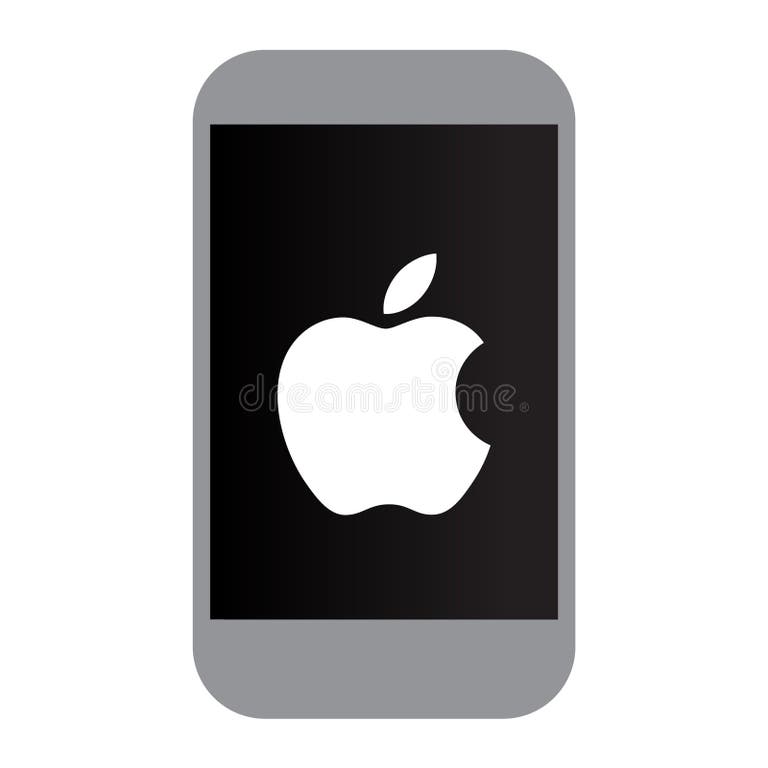 Apple Iphone Phone Icon Vector Editorial Stock Image - Illustration of ...