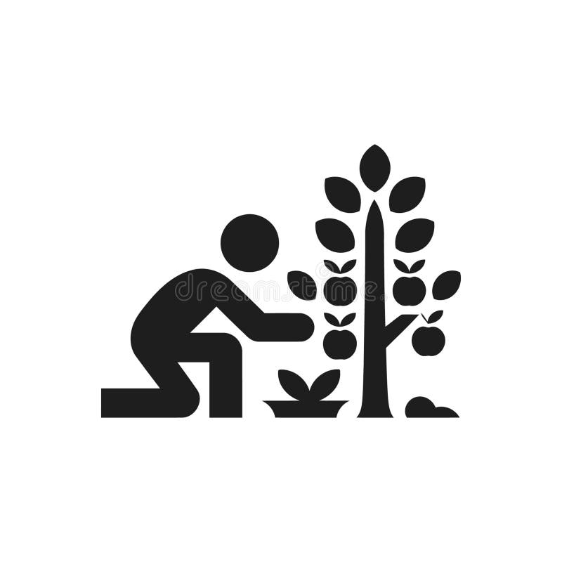 Apple Picking Icon stock vector. Illustration of symbol - 361857537