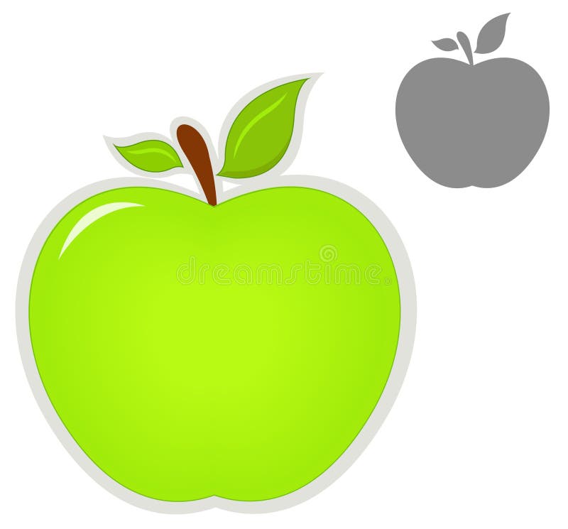 Apple-pictogram vector illustratie. Illustration of nave - 88288378