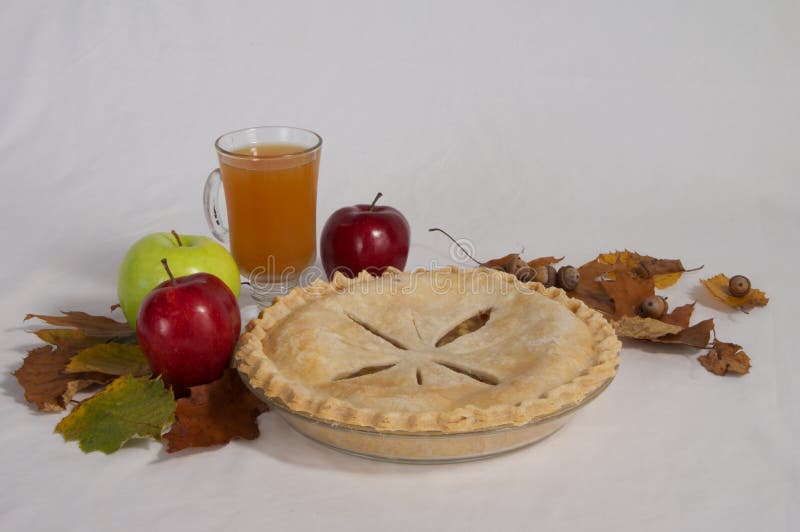 Apple Pie and Cider stock photo. Image of colors, delicious - 44986728