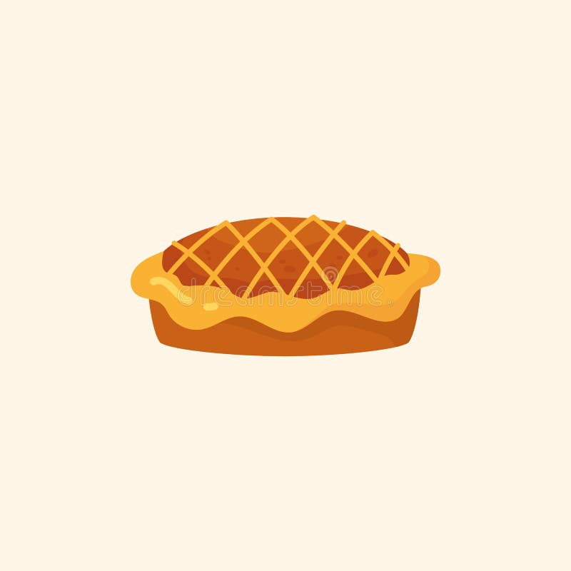 Apple Pie Icon. Homemade Cake. Isolated. Vector Stock Vector ...