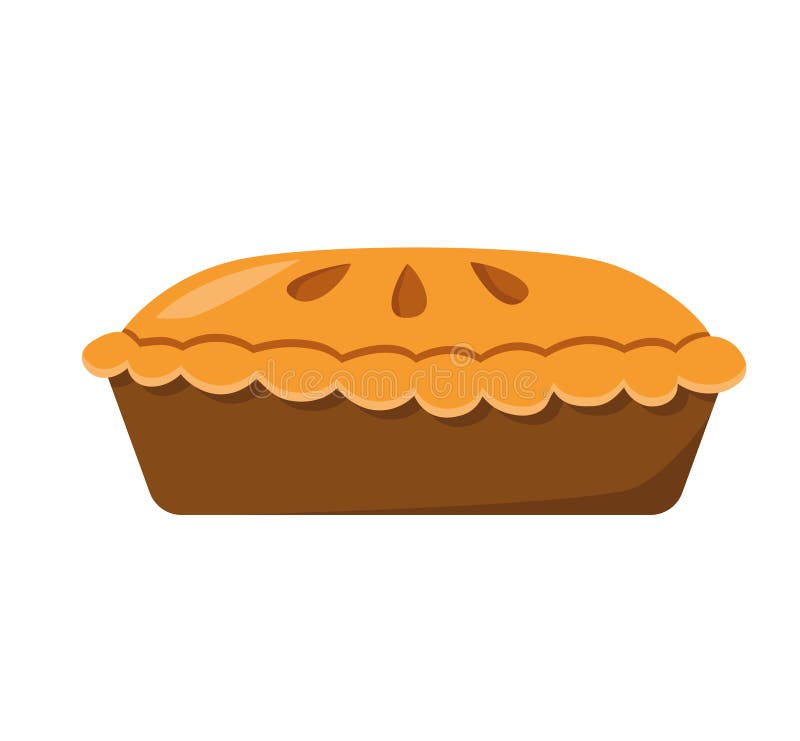 Apple Pie Icon, Typical American Thanksgiving Cake Stock Illustration ...