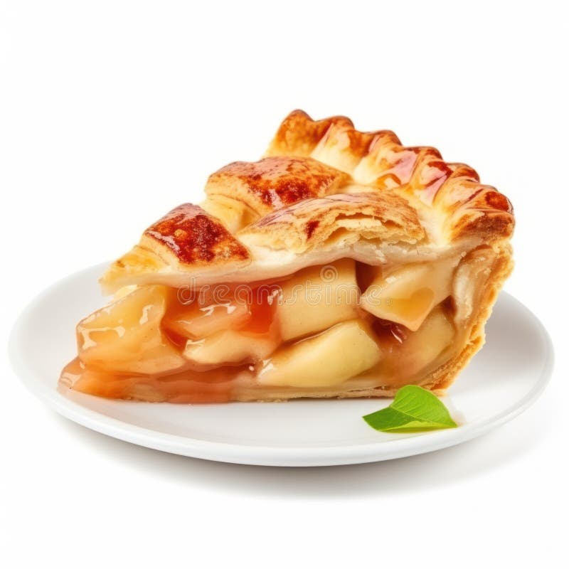 Apple Pie Isolated. Illustration AI Generative Stock Illustration ...