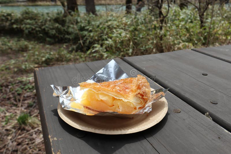 Apple Pie at Kamikochi in Japan Stock Image - Image of alps, japanese ...
