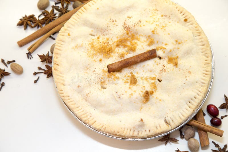 Apple pie overhead stock image. Image of spices, apple - 79708657