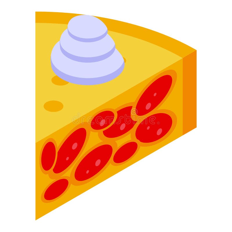 Apple Pie Piece Icon, Isometric Style Stock Vector - Illustration of ...
