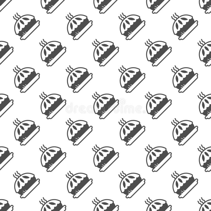 Apple Pie on Plate Solid Seamless Pattern, Culinary Cooking Theme ...