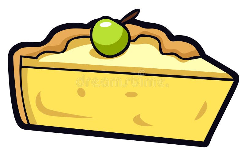 Apple Pie Slice Vector Icon. American Homemade Traditional Dessert ...