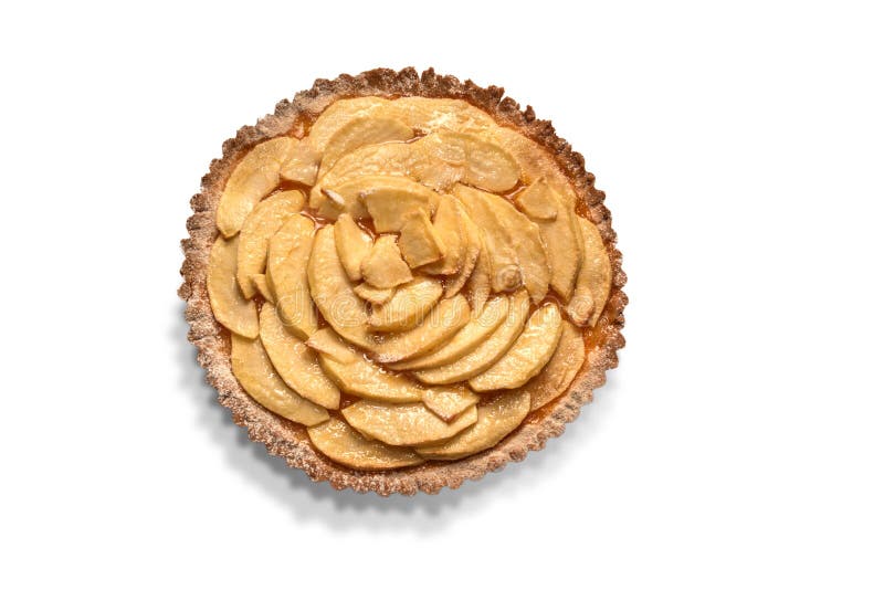 Apple Pie with Apple Slices on Top Stock Photo - Image of garnished ...