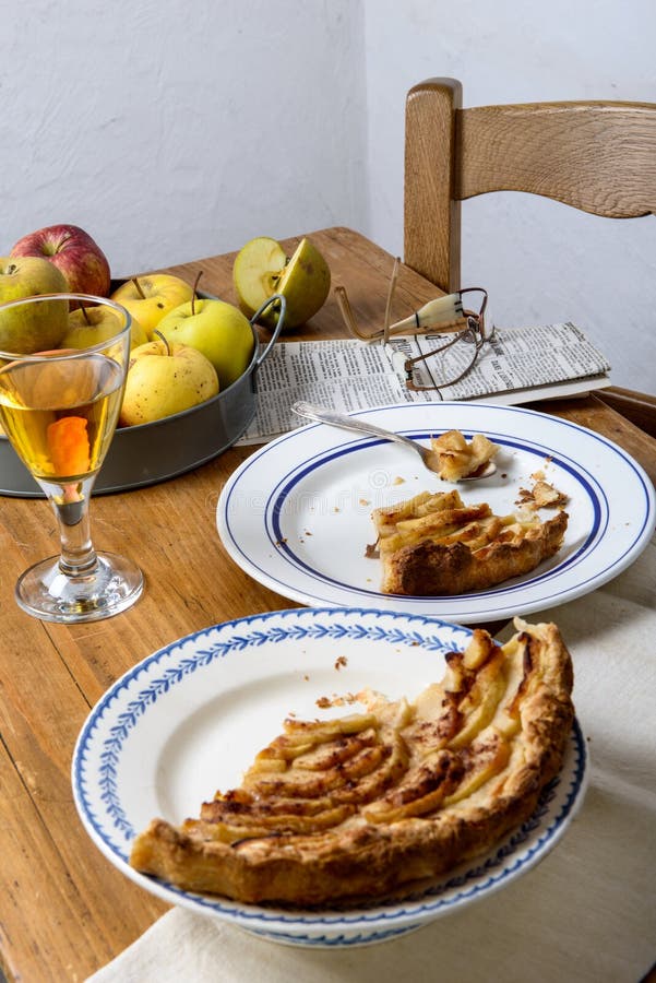 Apple pie on a table stock image. Image of homemade, pies - 50001457