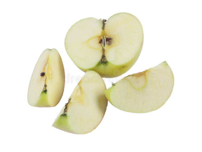 Fresh Whole And Cutted Apple Stock Image - Image of excision, fruit ...