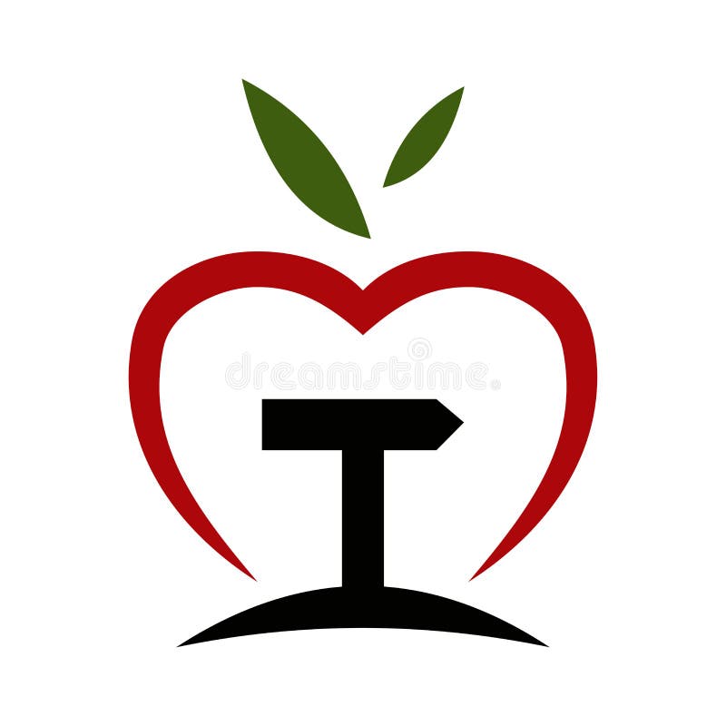 Apple Place Arrow Logo Icon Illustration Brand Identity Stock Vector ...