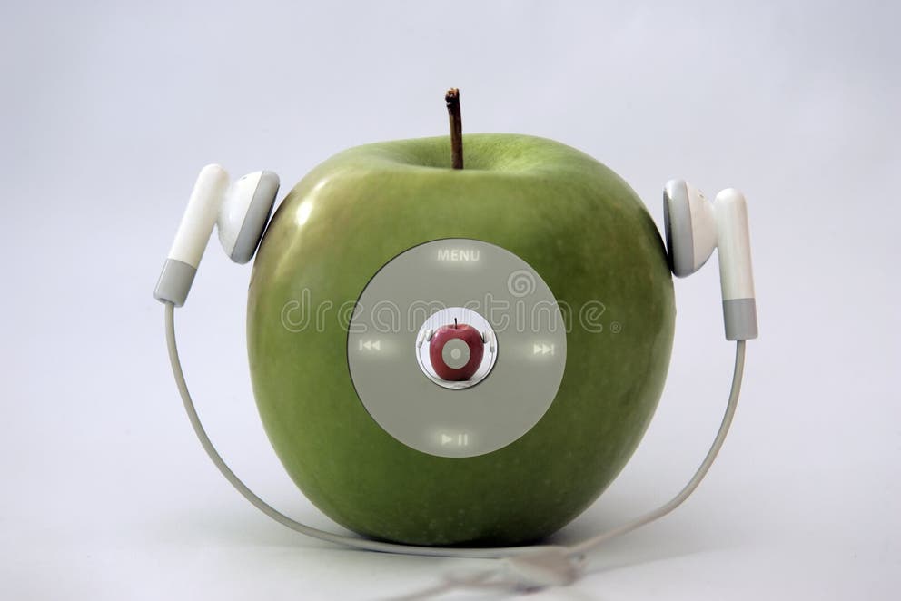 Apple player editorial image. Image of headphones, audio - 5022890