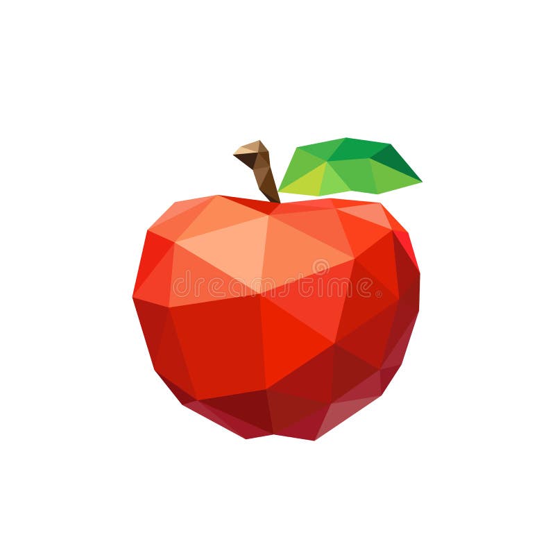 Apple Polygon Art Image. Vector Illustration Stock Vector ...