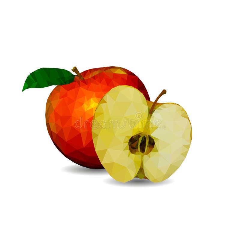 Apple in Polygonal Graphics Stock Vector - Illustration of eps10 ...