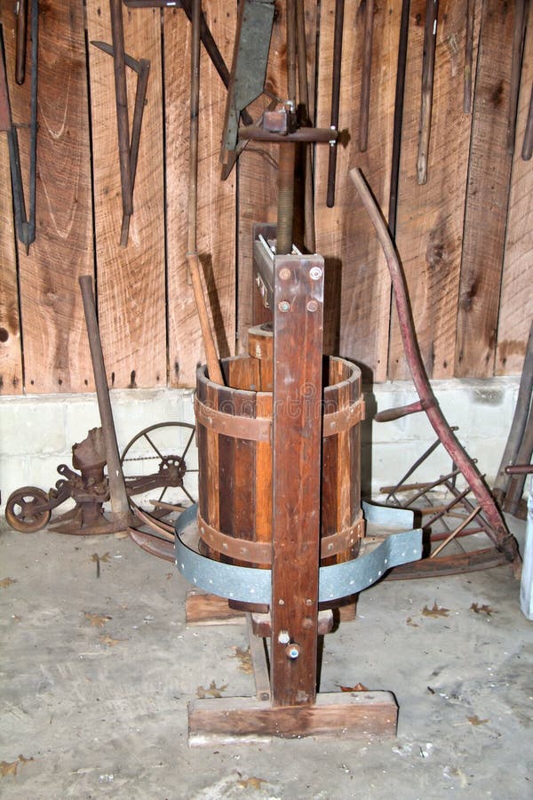 Apple press and misc tools editorial stock photo. Image of museum ...