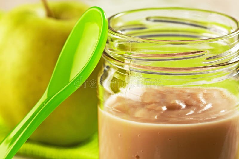 Apple puree stock image. Image of natural, meal, dieting - 21940147