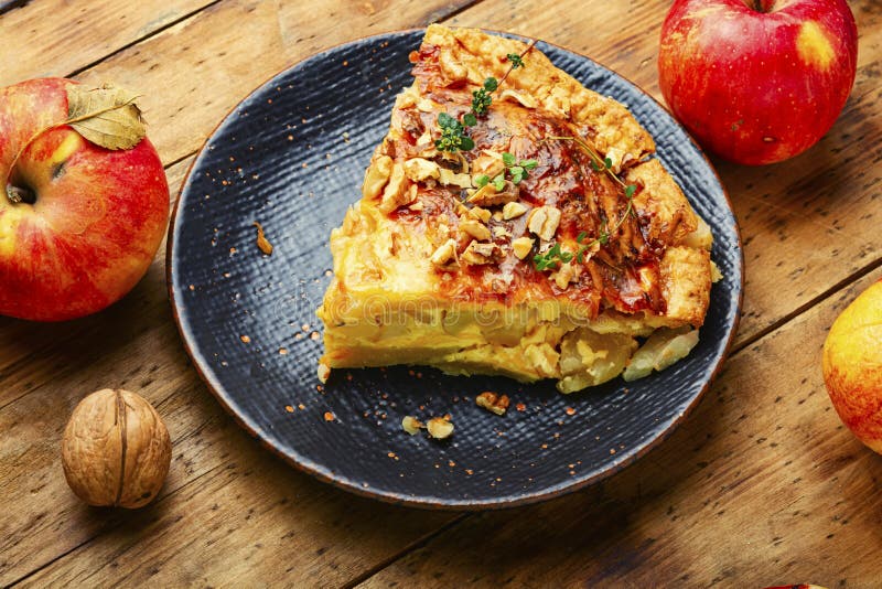Baked Quiche, Open Apple Pie Stock Photo - Image of cake, dish: 238022172 Baked Quiche, Open Apple Pie Stock Photo - Image of cake, dish: 238022172