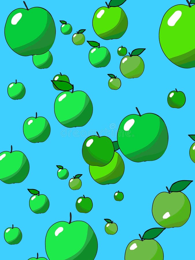 Apple rain stock illustration. Illustration of fruit - 10682448