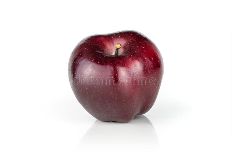 Apple Red Delicious Isolated on White Stock Photo - Image of juicy ...