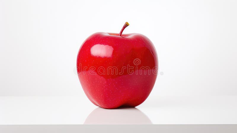 Apple red painting stock illustration. Illustration of apple - 372883943