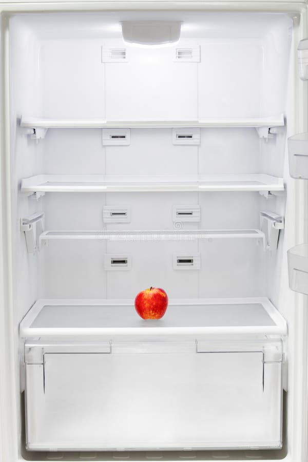 Apple in the refrigerator stock photo. Image of open - 28817754