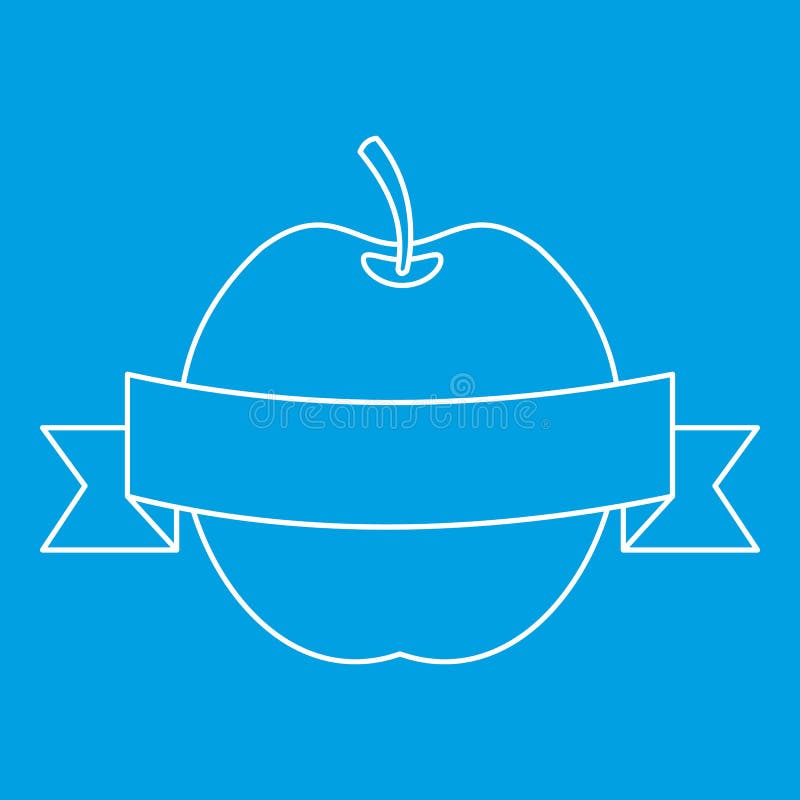 Apple with ribbon set 9 stock vector. Illustration of color - 120200380