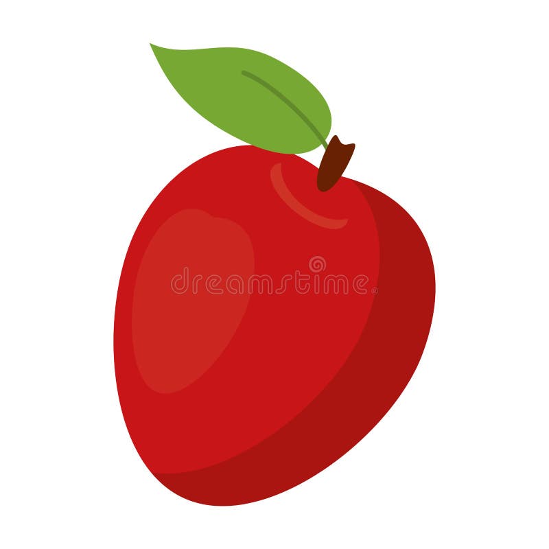 Apple ripe fruit icon stock vector. Illustration of graphic - 87468677