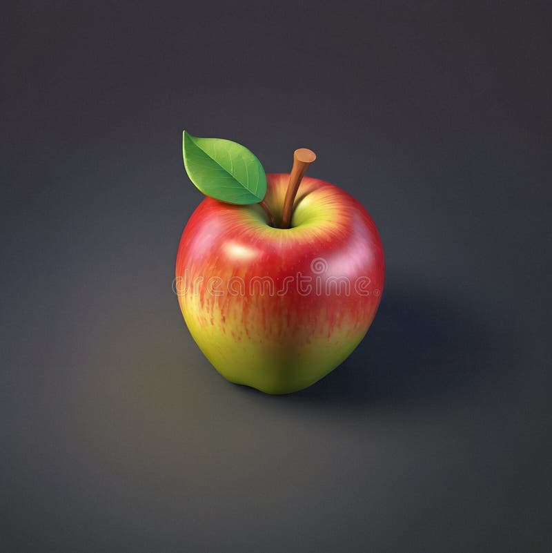 Apple Ripening on Gray Background Stock Illustration - Illustration of ...