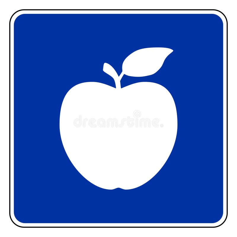 Apple and road sign stock vector. Illustration of info - 228118616