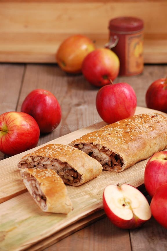 Apple roll stock photo. Image of cake, apple, candy, roll - 6968694