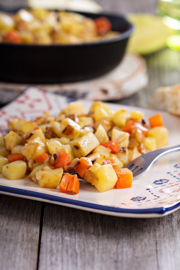 Apple and Root Vegetable Hash Stock Image - Image of vegetarian, diet ...