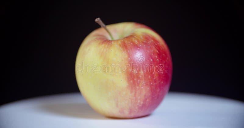 Apple Rotating Against Black Backdrop Stock Footage - Video of ripe ...