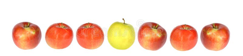 Apple Fruits Apples Border in a Row Stock Photo - Image of white ...