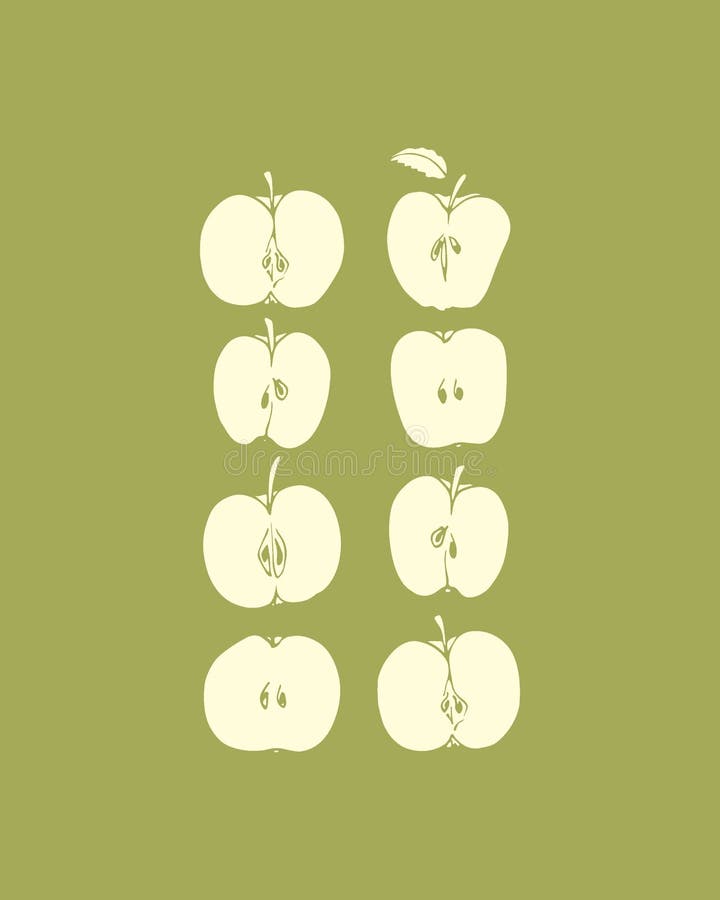 Apple rows illustration stock vector. Illustration of artwork - 77849902