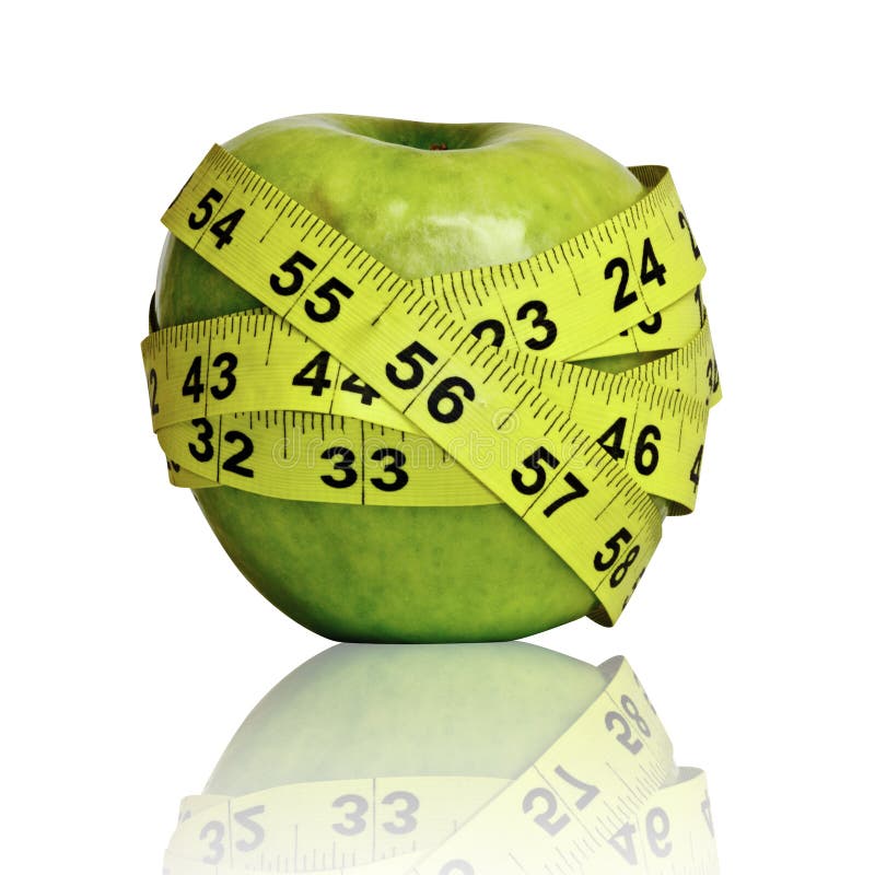 Apple with ruler stock photo. Image of digit, healthy - 15283324