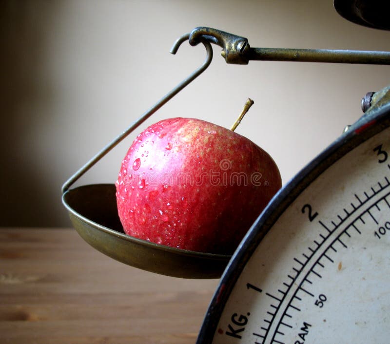Apple on Scale stock photo. Image of market, kilograms - 775346