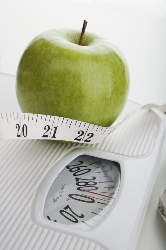 Apple scale stock photo. Image of tape, diet, life, food - 973884