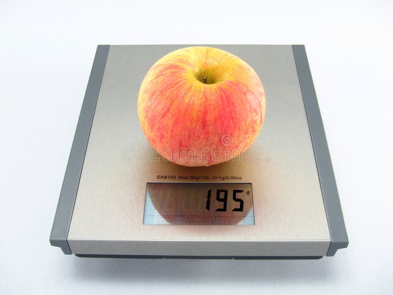 Apple scale stock photo. Image of tape, diet, life, food - 973884