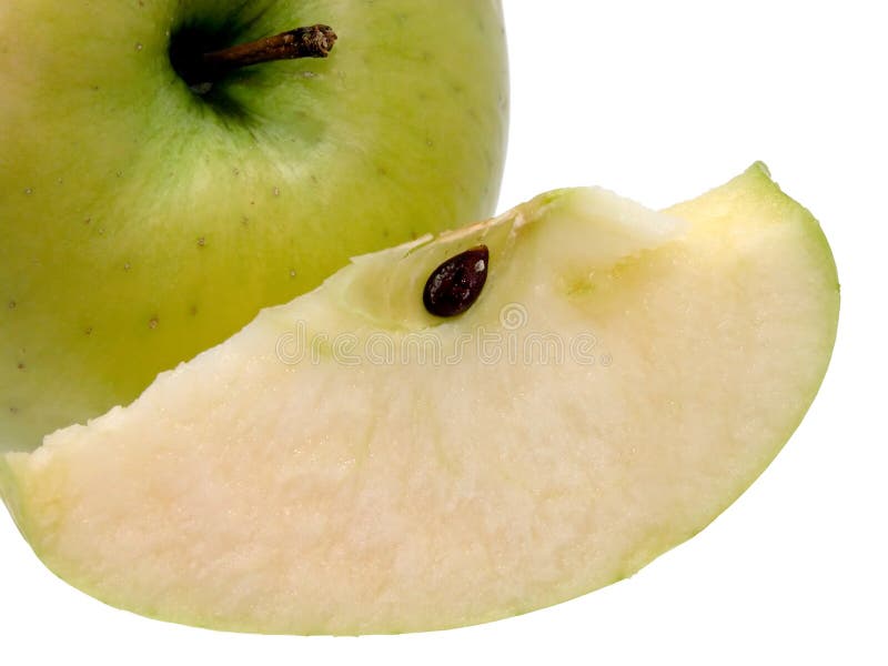 Apple Schneiden Makro-, Schöne Dekoration, Triptychon Im Grün, Gelb Und ...