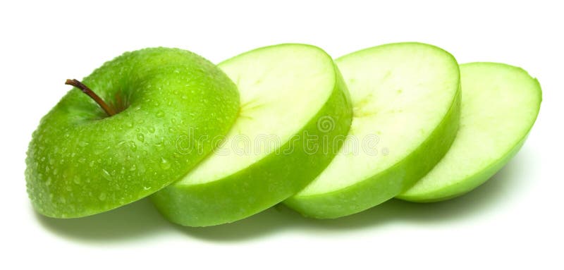 Roter Apfel Geschnitten Auf Teile Stockbild - Bild von frucht, teil ...