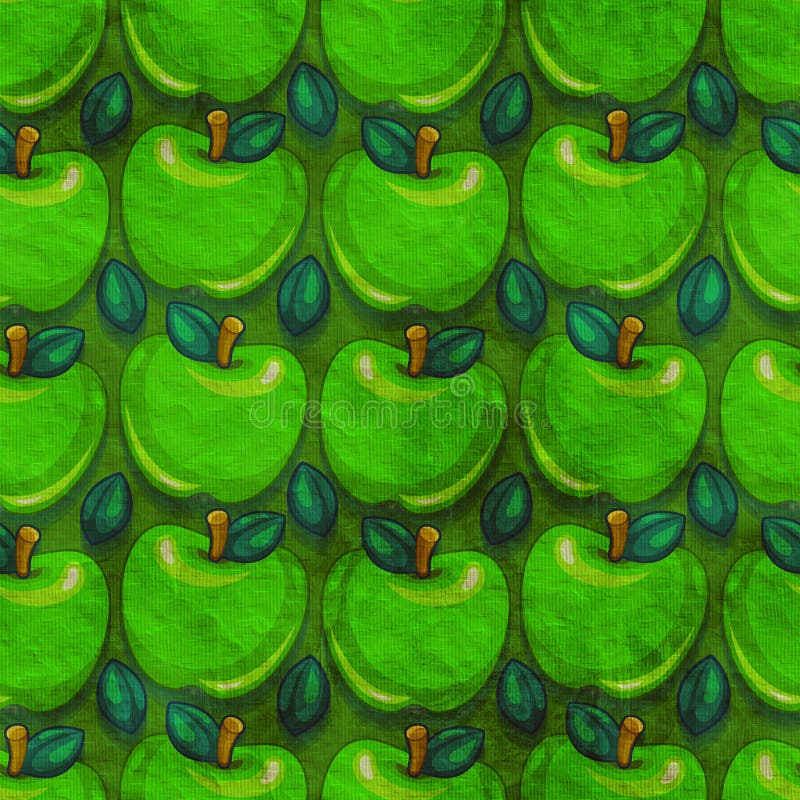 Apple Seamless pattern stock illustration. Illustration of nature ...