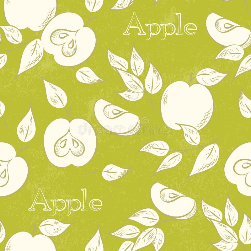 Apple seamless pattern stock vector. Illustration of apple - 51277494