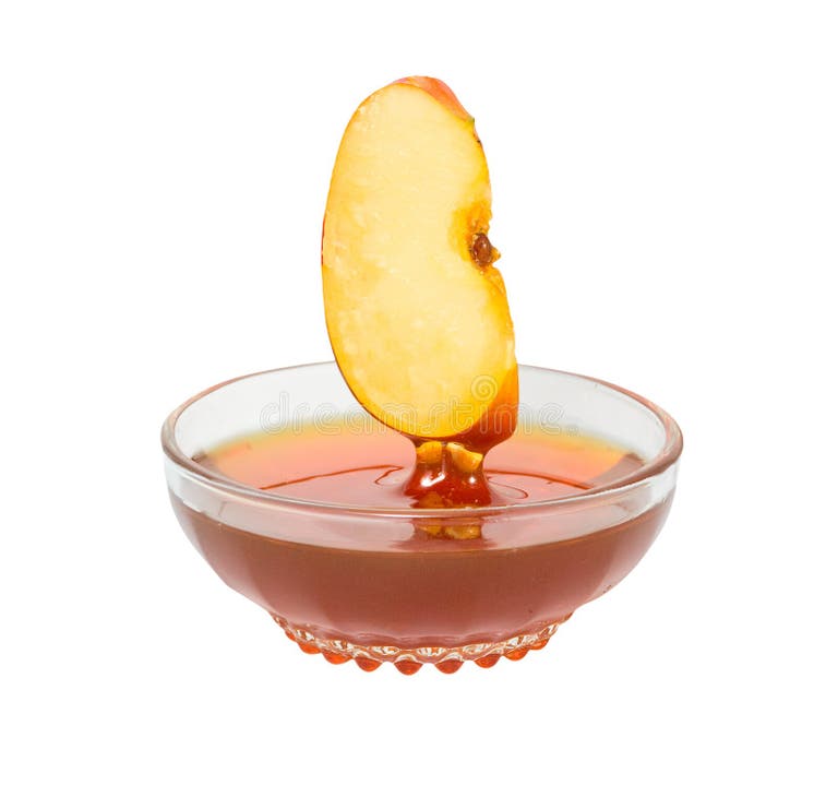 Apple segment and honey stock image. Image of isolated - 11683511
